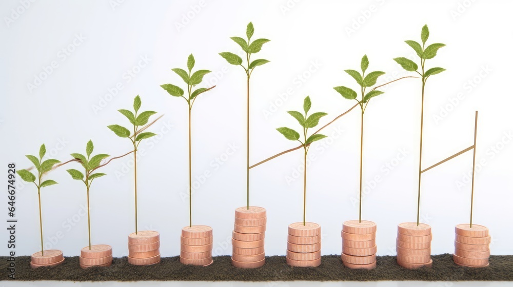 Money Growth Chart: A minimalist chart with an upward-sloping line ...