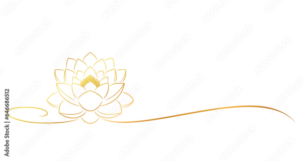 Lotus flowers line art style. element vector eps 10 Stock Vector ...