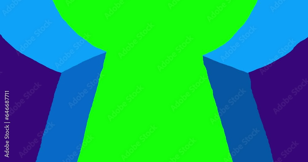 Keyhole wipe transition blue. Cute key hole animation cartoon. Seamless ...