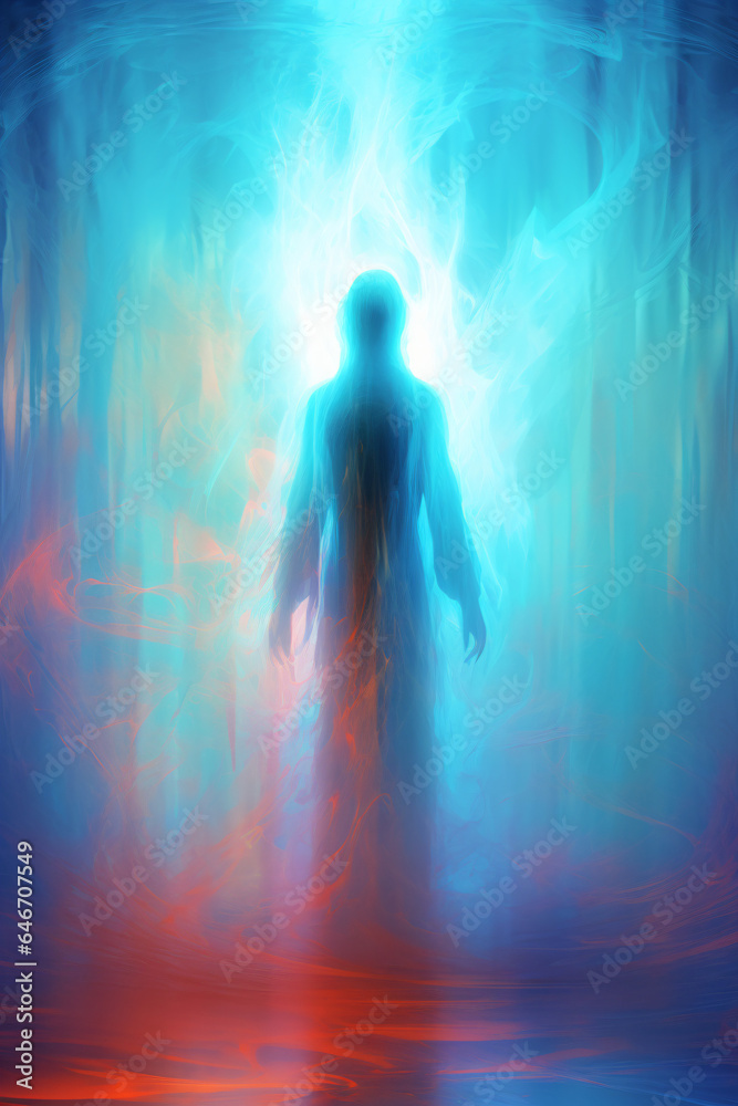 Ethereal Death Figure with Illuminated Scythe - Blurred Emotions in ...