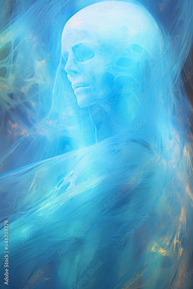 Ethereal Death Figure with Illuminated Scythe - Blurred Emotions in ...
