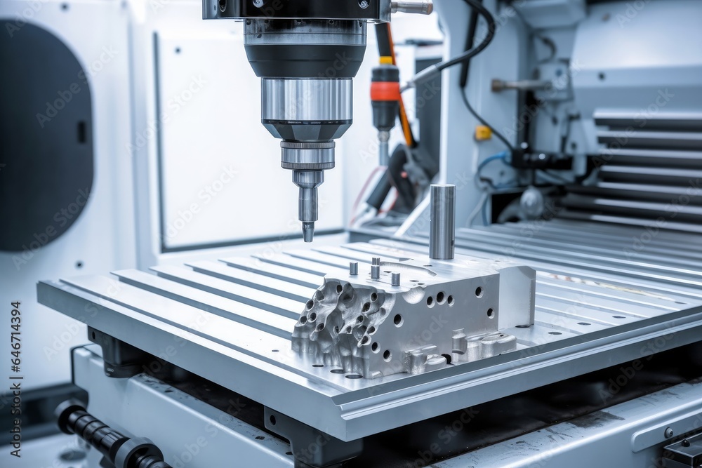 Quality control on milling CNC machine, coordinate measuring machine ...