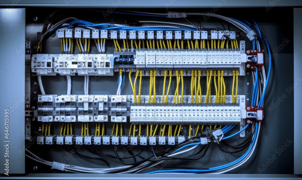 Box for wires of distribution of an electricity, PLC Control panel with ...