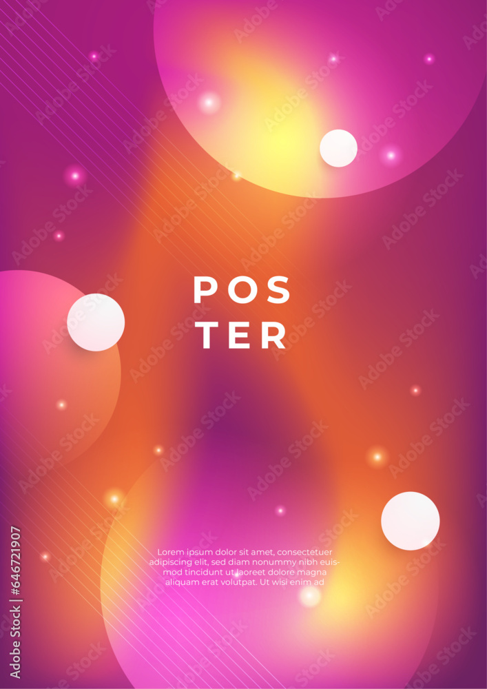 Colorful fluid and wavy gradient mesh background template copy space ...