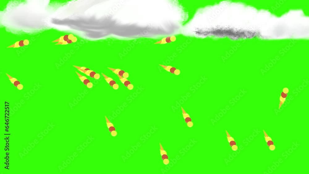 Vidéo Stock animation or ice cream raining three scoops ice cream rain ...