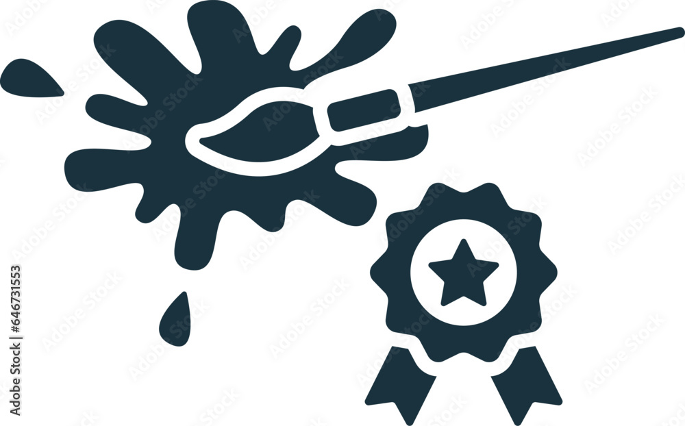 Design patent icon. Monochrome simple sign from intellectual property ...