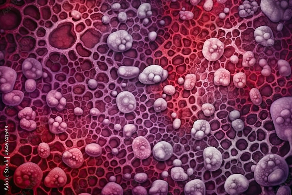 illustration of human red blood cells. Health care and medicine concept ...