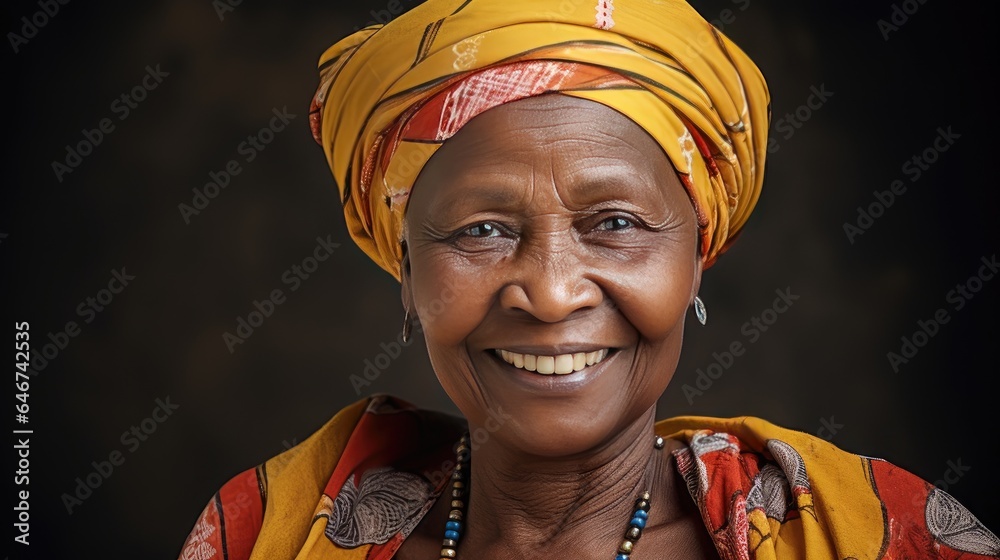 timeless beauty and wisdom of an African senior woman's radiant smile ...