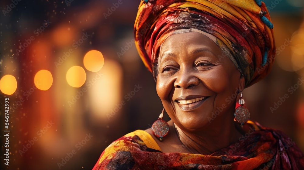 timeless beauty and wisdom of an African senior woman's radiant smile ...
