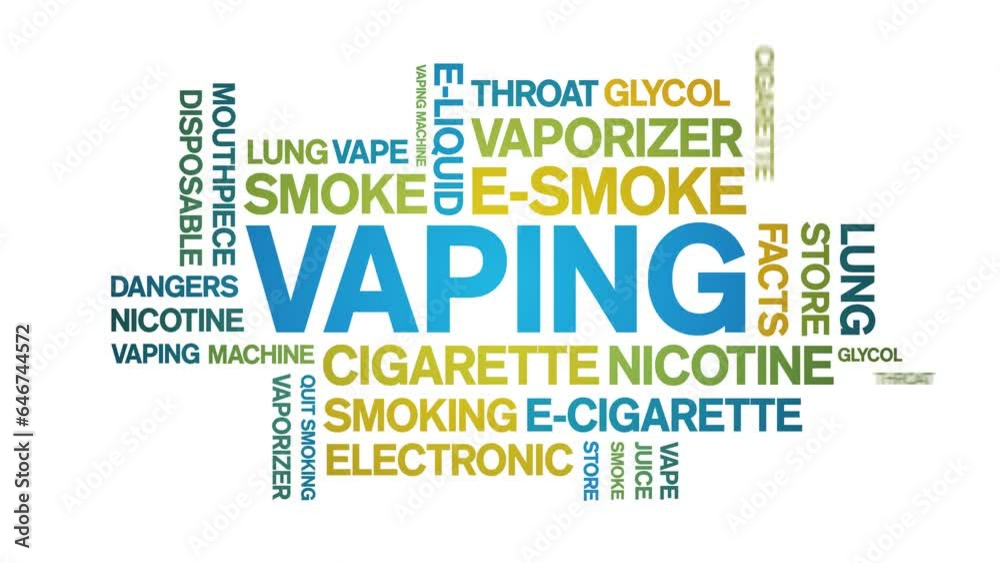 Vaping animated tag word cloud;text design animation kinetic typography ...