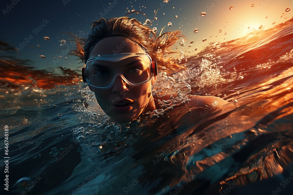 Practice Swim: Swimmers treading water as they prepare for their ...
