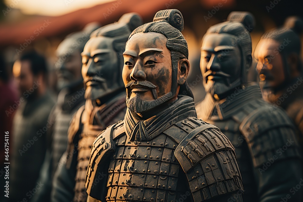 Terracotta Army: Rows of terracotta soldiers guarding the tomb of China ...