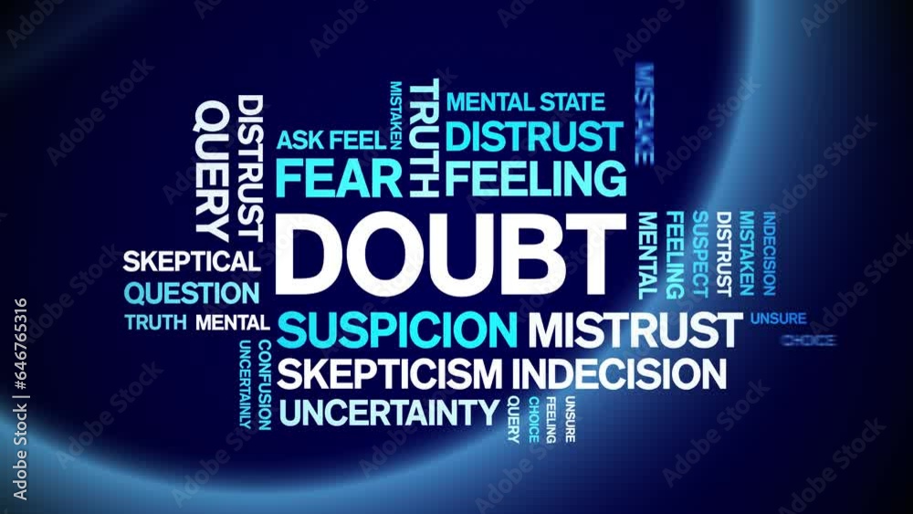 Doubt animated tag word cloud;text design animation kinetic typography ...