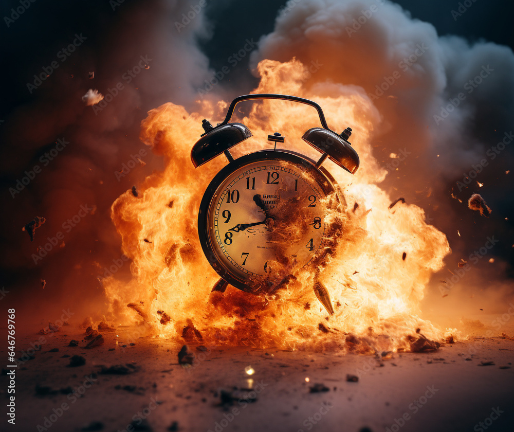 Time's Last Waltz: Clock's Fiery Finale, Generative AI Stock ...