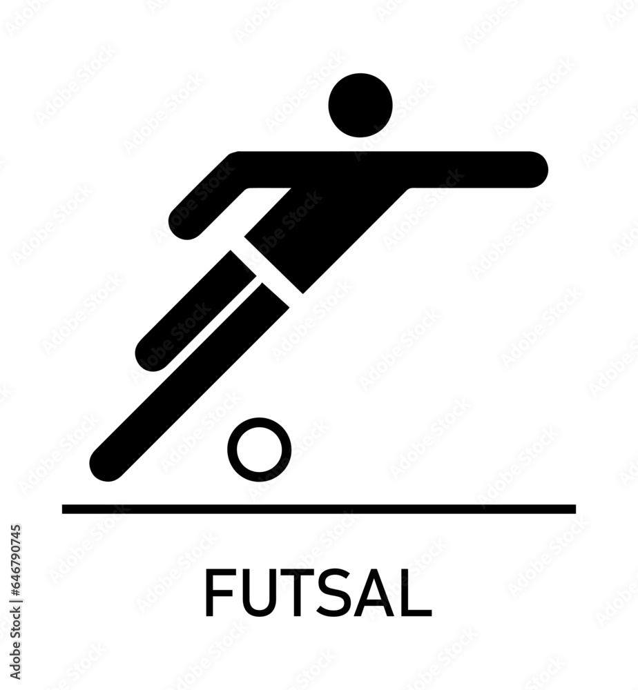 Futsal. Vector pictograms and icon. Games and sport Stock Vector ...