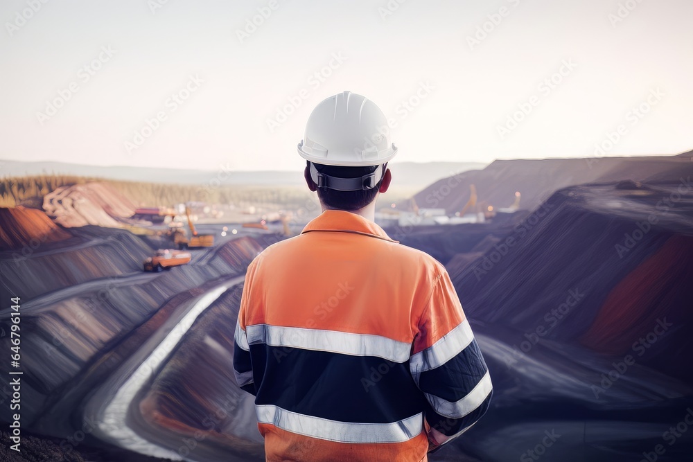 copper mine worker open pit Mine Surveying,A Copper Mine Worker at an ...