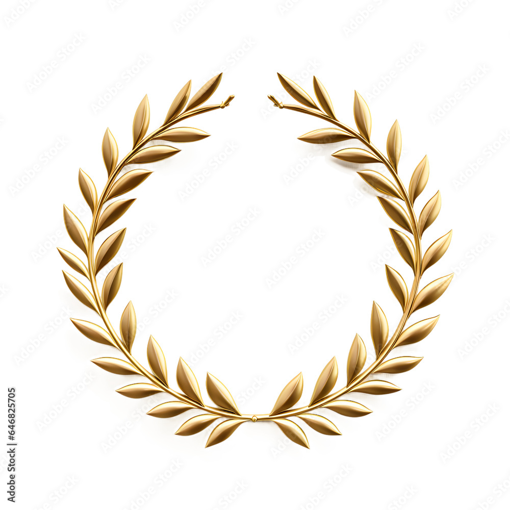 symmetrical laurel wreath, isolated on transparent background ...
