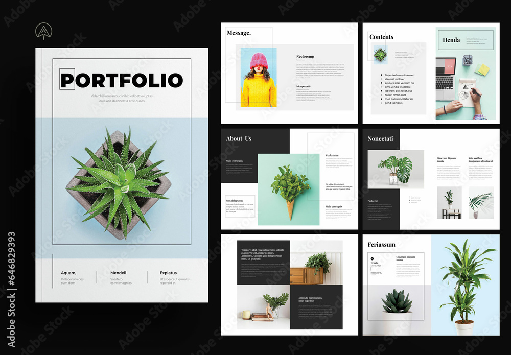 Minimal Portfolio Brochure Template Stock Template | Adobe Stock
