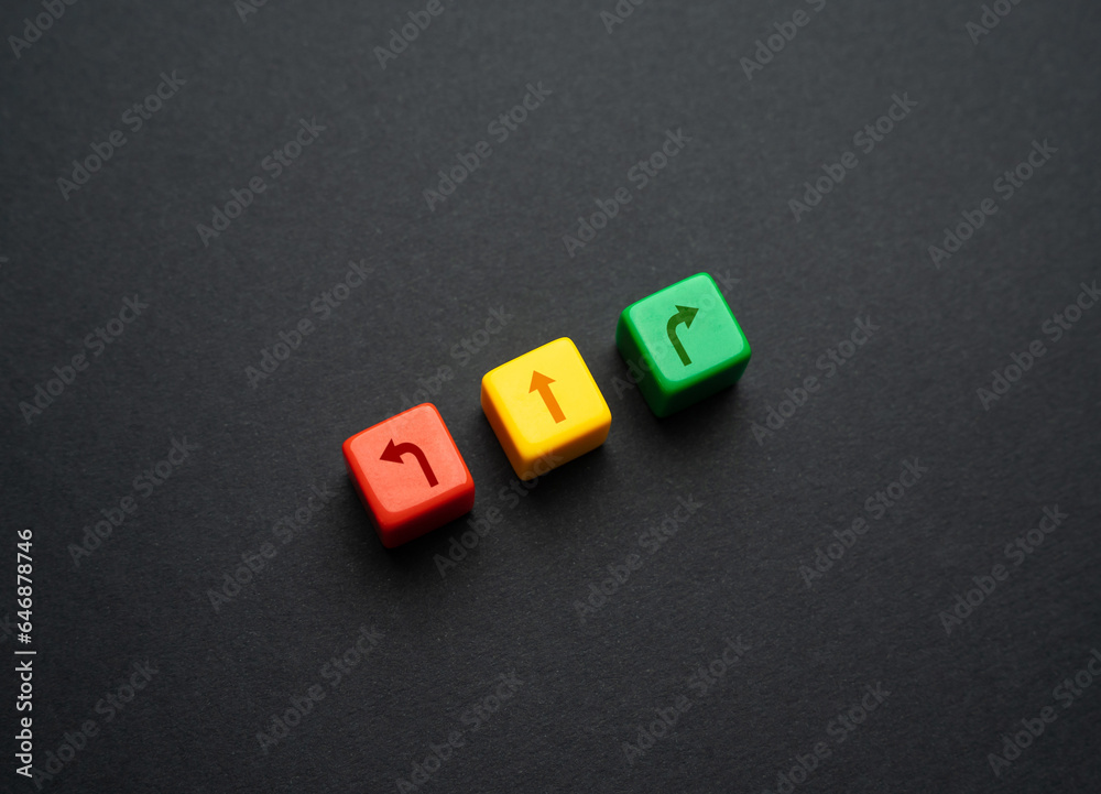 Options for where to move next. Choosing between distinct paths ...