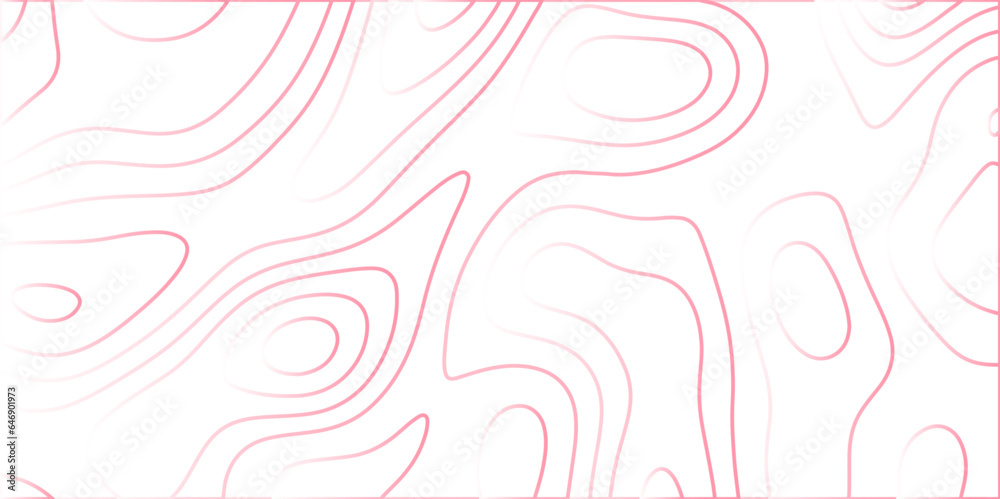Abstract white background with pink gradient Topographic line map ...