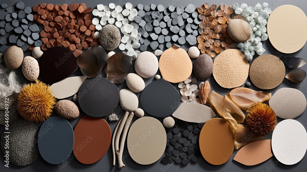 Assortment of synthetic materials highlighting their varied textures ...