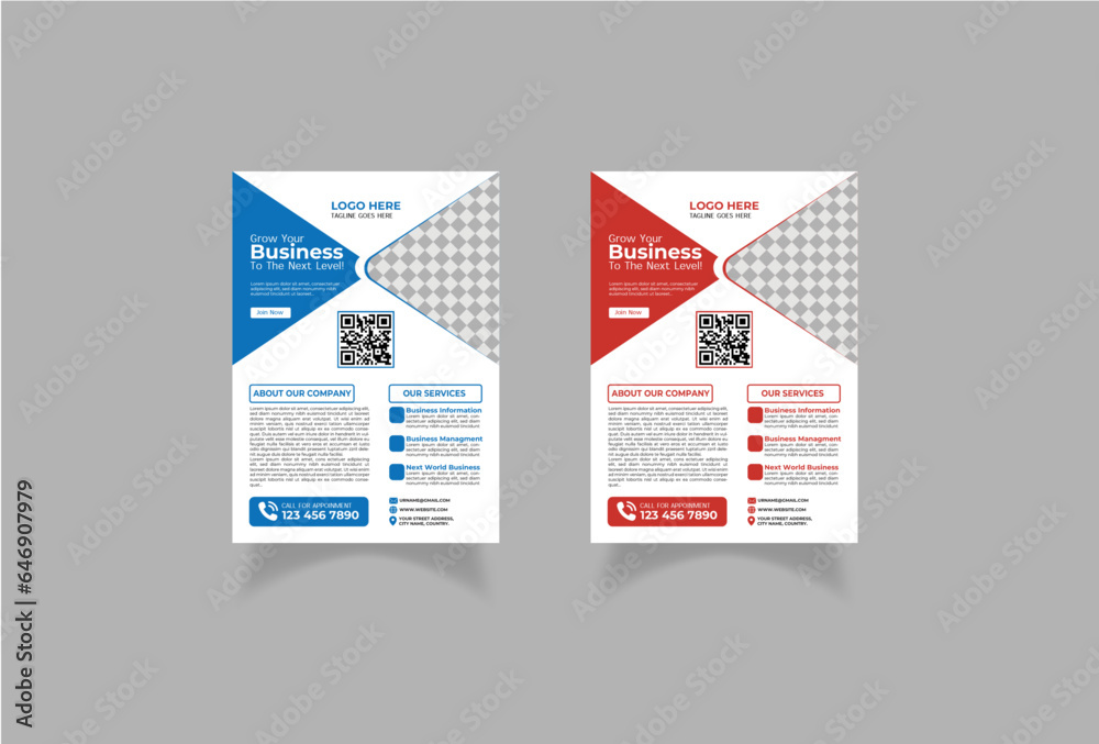Business poster or flyer pamphlet layout space for photo background ...