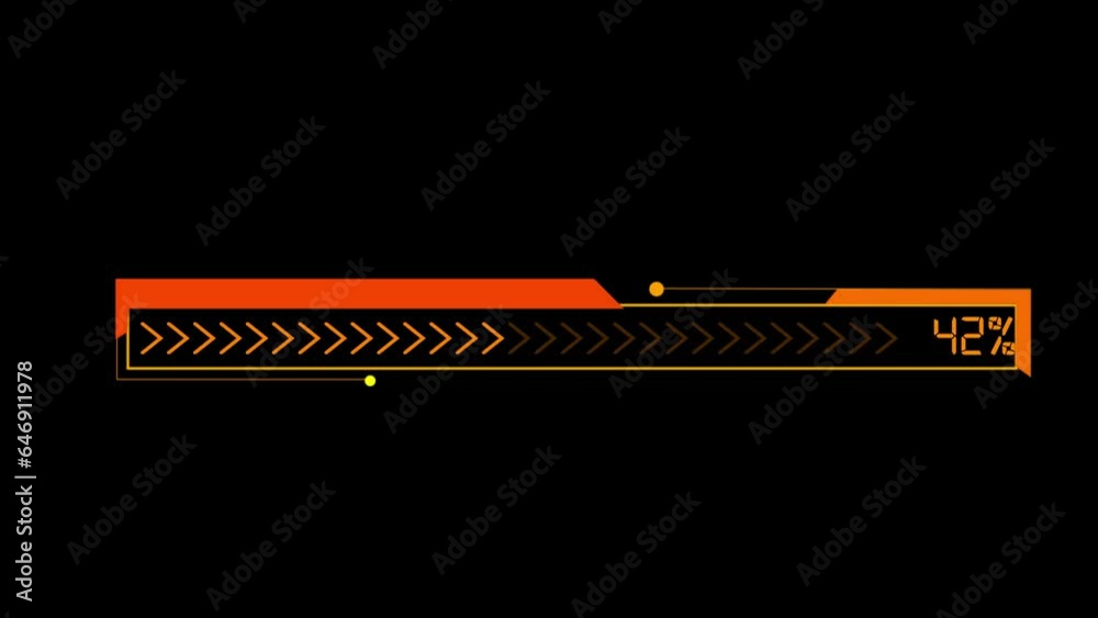 Sci Fi, HUD progress loading bar . Digital download progress or status ...