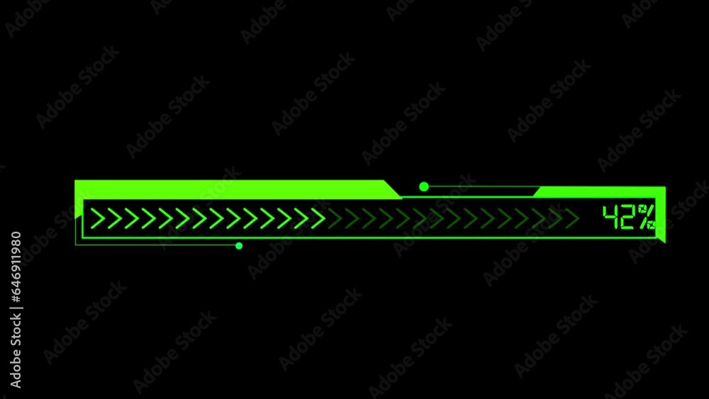 Sci Fi, HUD progress loading bar . Digital download progress or status ...