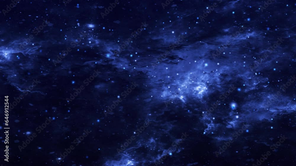 Space background. Flight in space with simulation of galaxies and ...