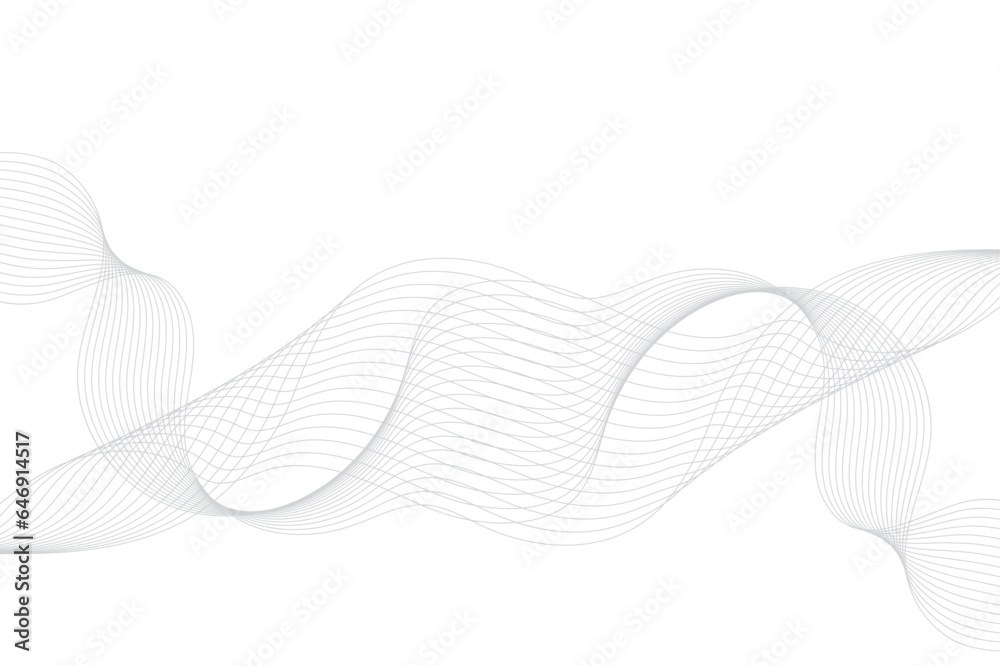 Abstract wave and curved blend lines on transparent background. Sound ...