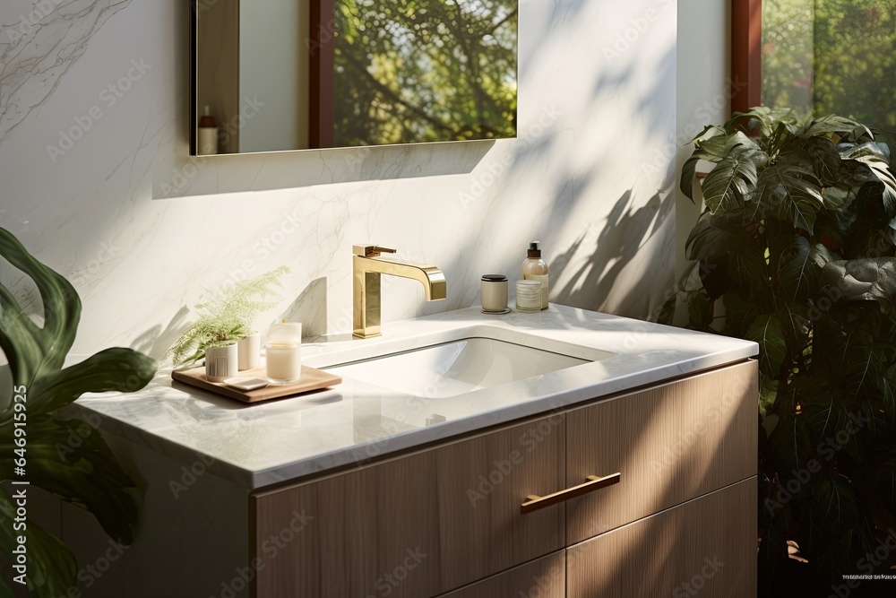 bathroom interior design template mockup beautiful basin counter top ...