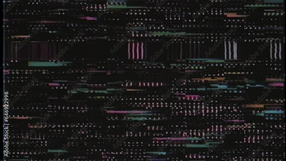 Vidéo Stock Digital pixel noise vhs effect. Glitch and VHS effect. The ...