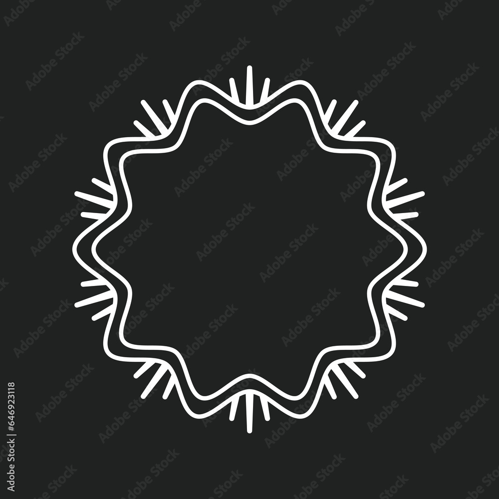 Star Badge Emblem, Badge Icon, Geometric Label, Label Vector, Label ...