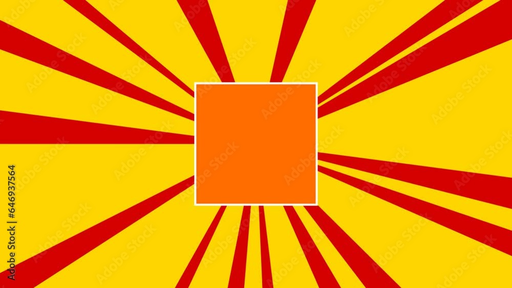 Rectangle on the background of animation from moving rays of the sun ...