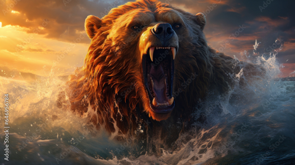 A powerful bear the beast symbolizing the Medo-Persian empire in the ...