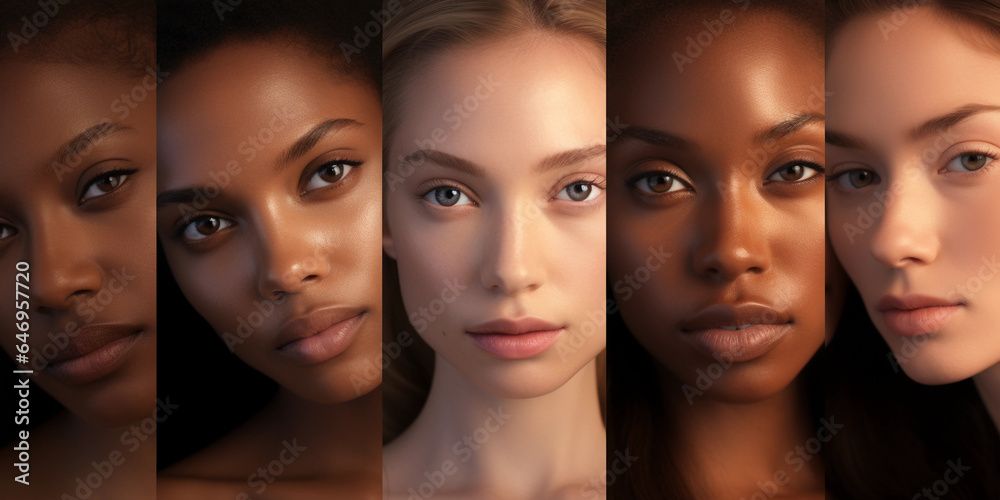 Hyperpigmentation treatment, skin swatches transitioning from dark to ...