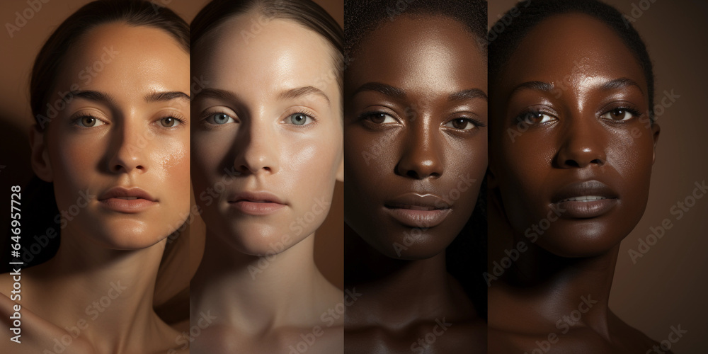 Hyperpigmentation treatment, skin swatches transitioning from dark to ...