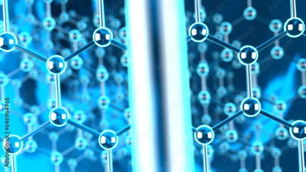 Medical and scientific background. Substance molecules. View under a ...