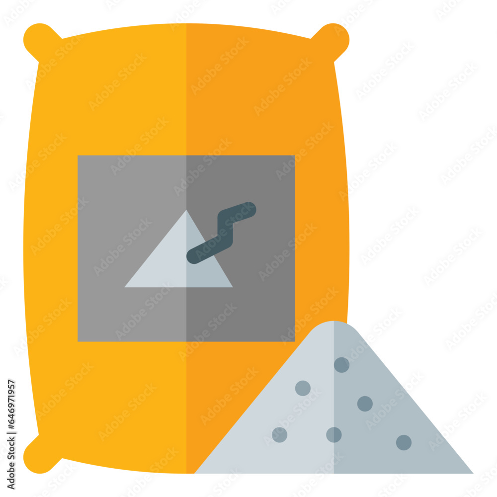 cement icon in flat style isolated on transparent background ...