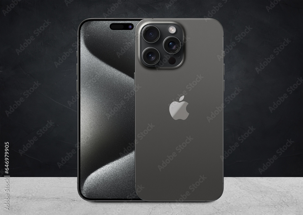 Antalya, Turkey - September 12, 2023: Newly released iPhone 15 pro max ...