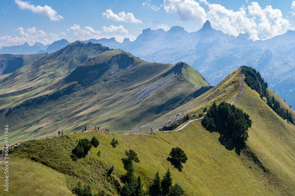Gorgeous panoramic hiking trail in Stoos, from Mount Klingenstock to ...