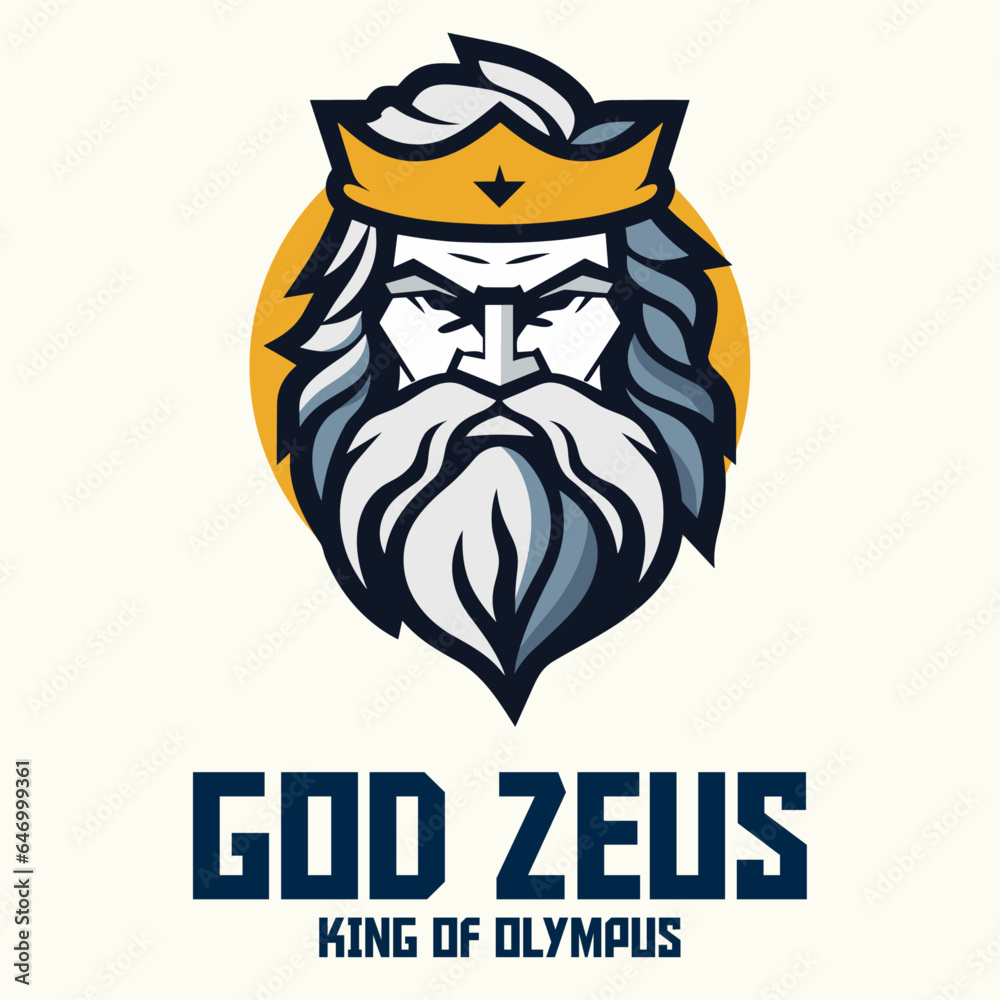 Zeus Lightning Icon Emblem: An emblem or badge featuring an icon of ...