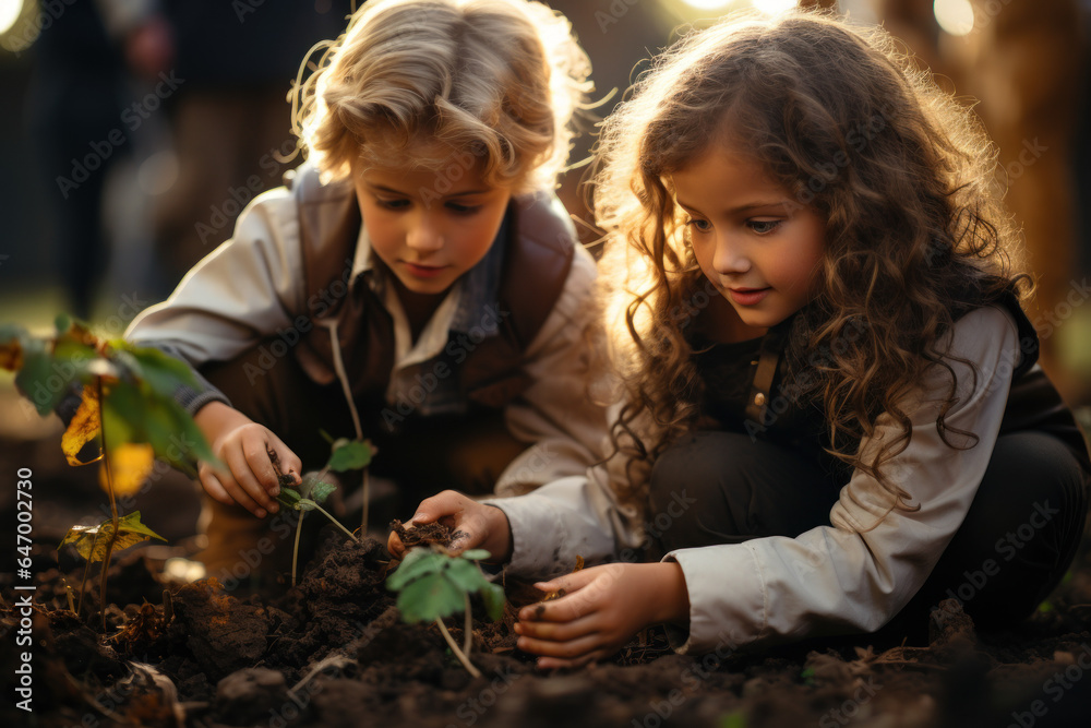 Kids dig into the soil, discovering earthworms and learning about soil ...
