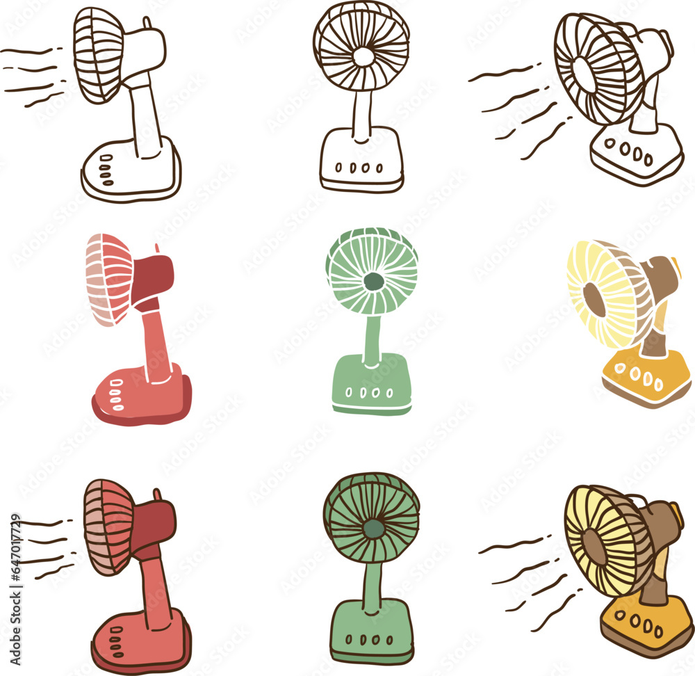 Vintage electric fan vector cartoon, illustration isolated on white ...
