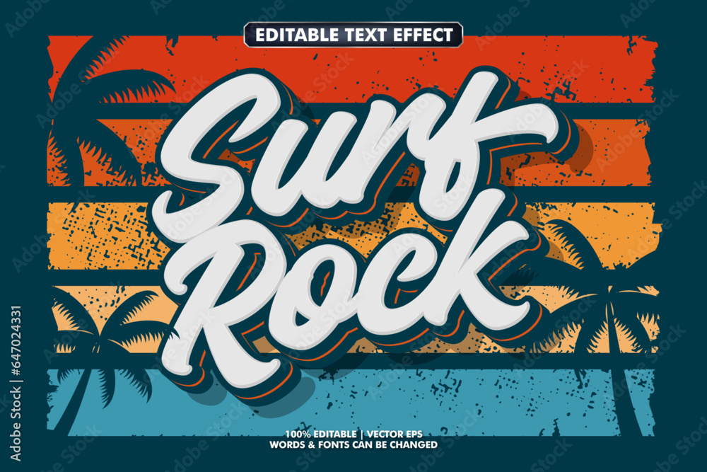 Vintage retro text effect with retro summer vibes background. Vintage ...