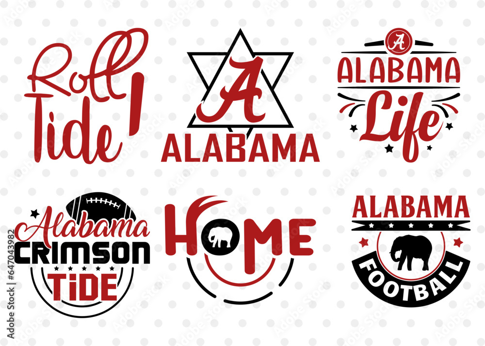 Vektorová grafika „Roll Tide Svg, Alabama Crimson Tide Svg, Alabama ...