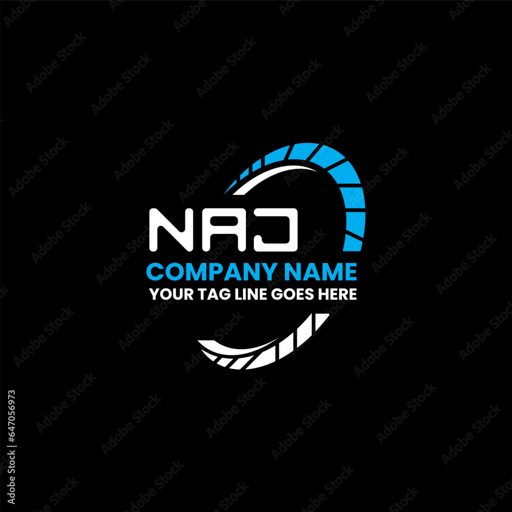 NAJ letter logo vector design, NAJ simple and modern logo. NAJ ...