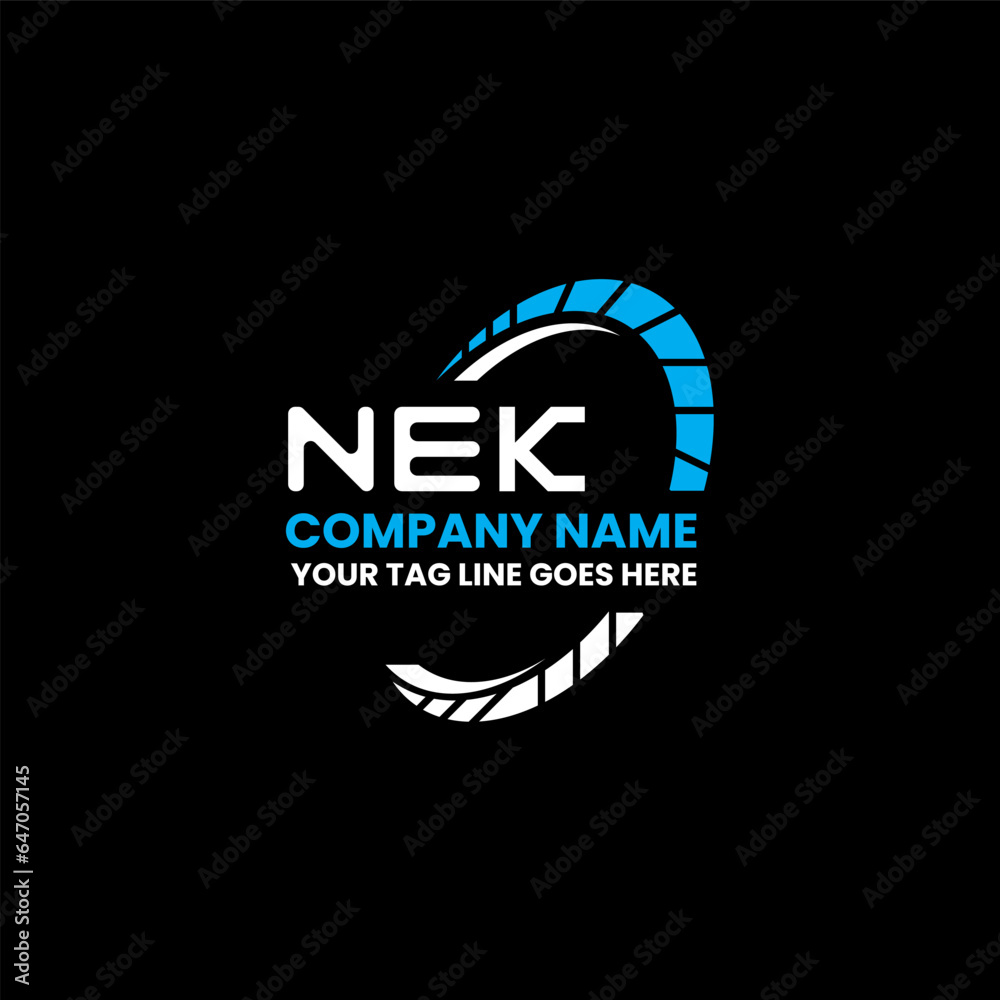 NEK letter logo vector design, NEK simple and modern logo. NEK ...