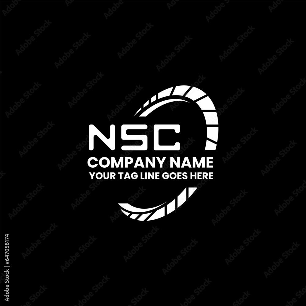 NSC letter logo vector design, NSC simple and modern logo. NSC ...