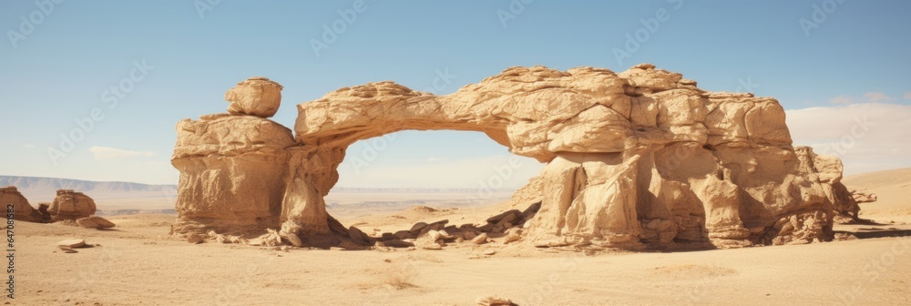 Aweinspiring Natural Rock Formations In A Desert Landscape Rock ...